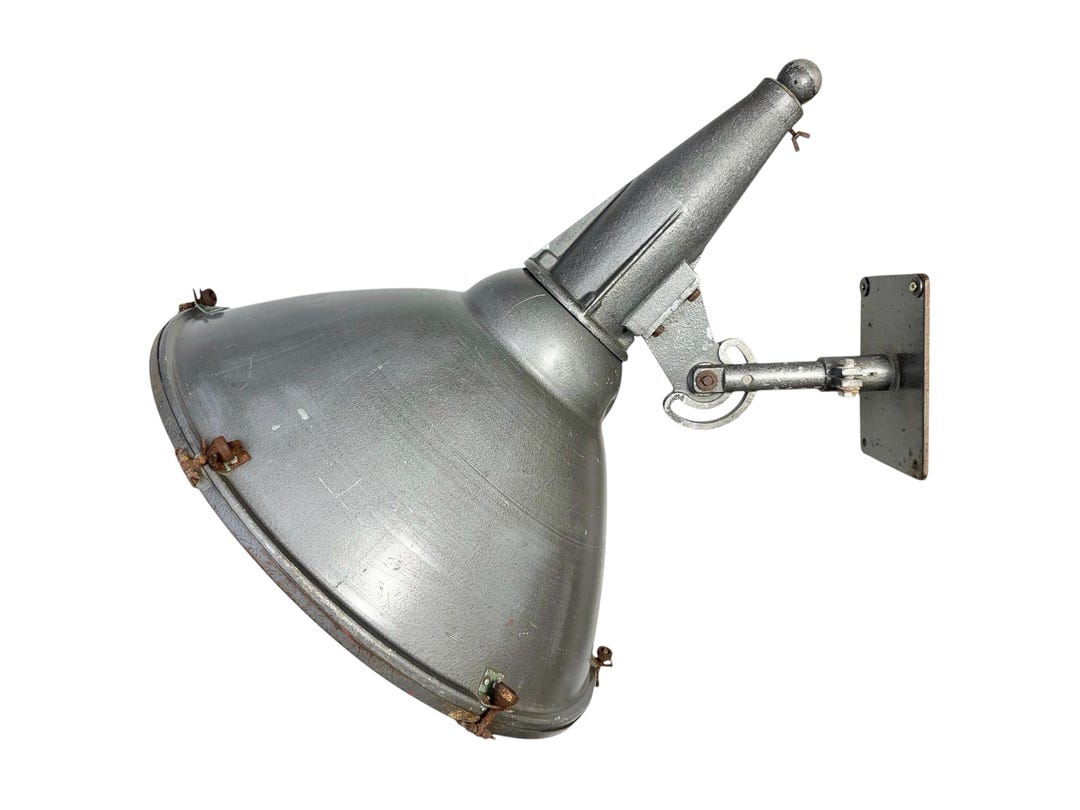 Large Vintage Industrial Aluminium Factory Wall Spotlight, 1970s - Etsy