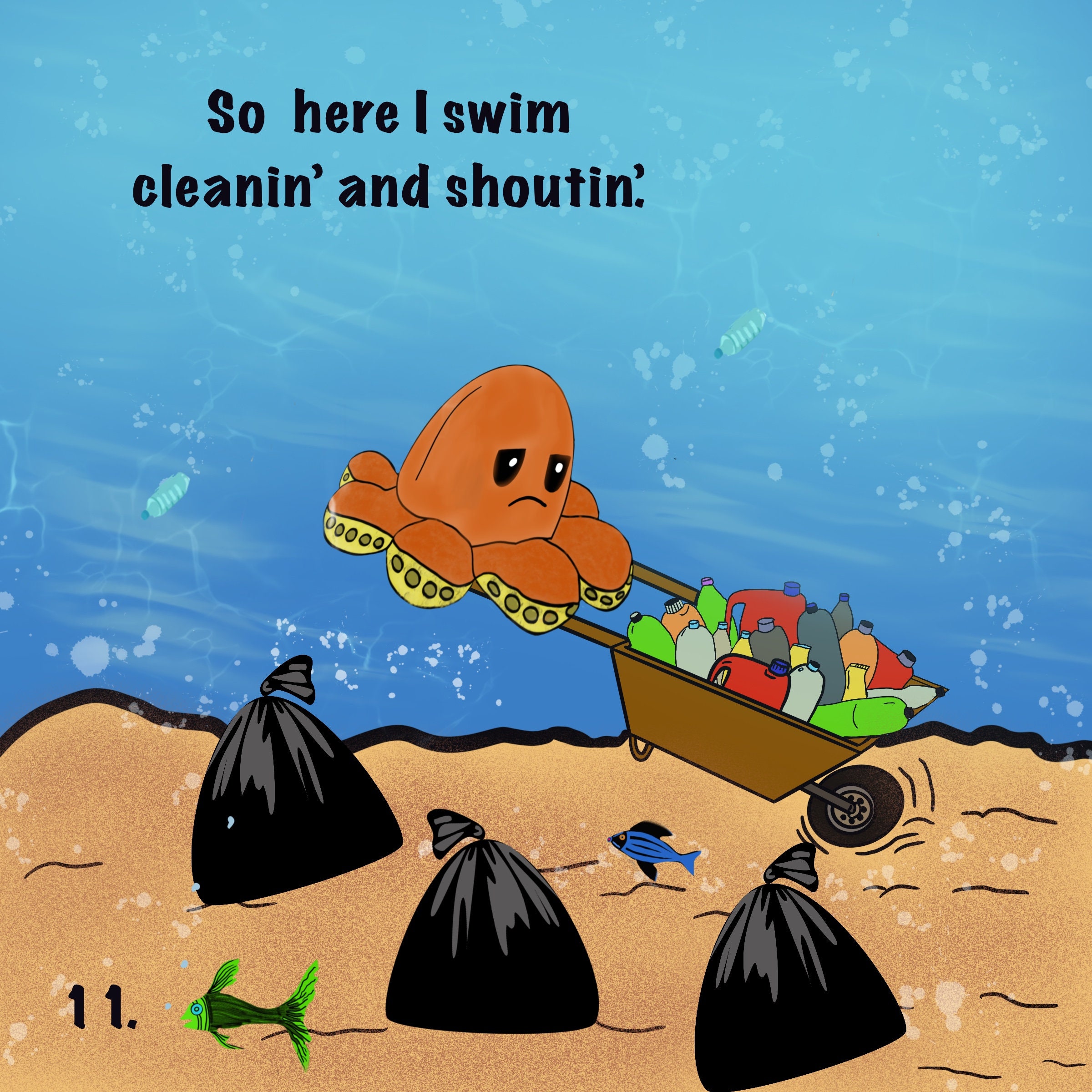 The Angry Octopus - Etsy