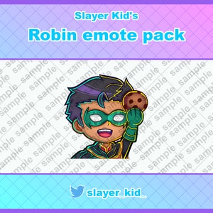 DC Robin (damian Wayne) Twitch and Discord Emote/emojis Pack - Etsy