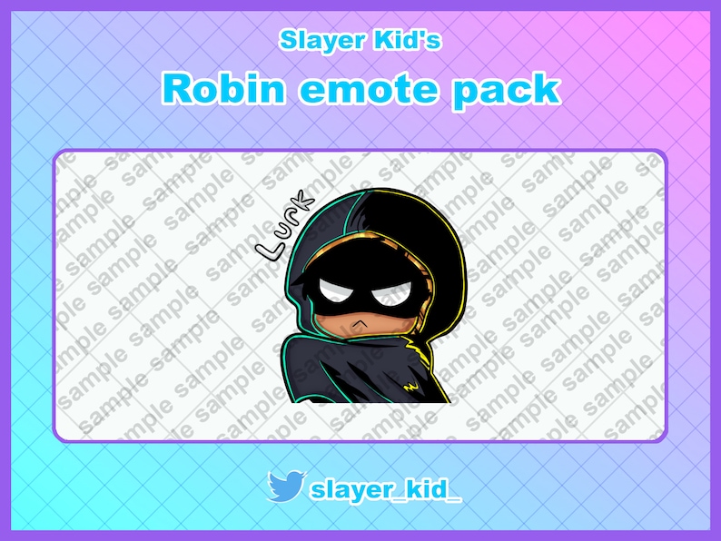 DC Robin (damian Wayne) Twitch and Discord Emote/emojis Pack - Etsy