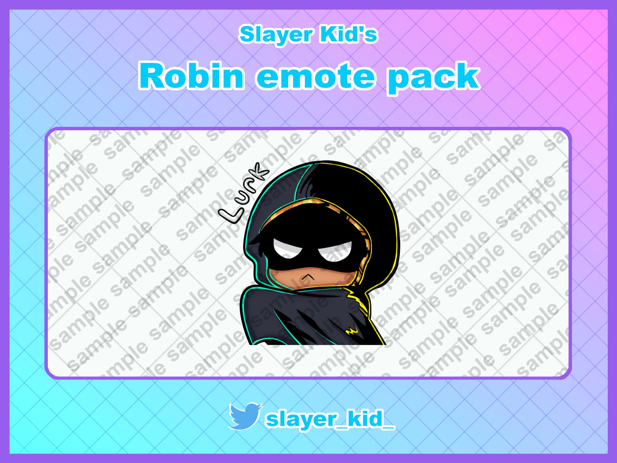 DC Robin (damian Wayne) Twitch and Discord Emote/emojis Pack - Etsy