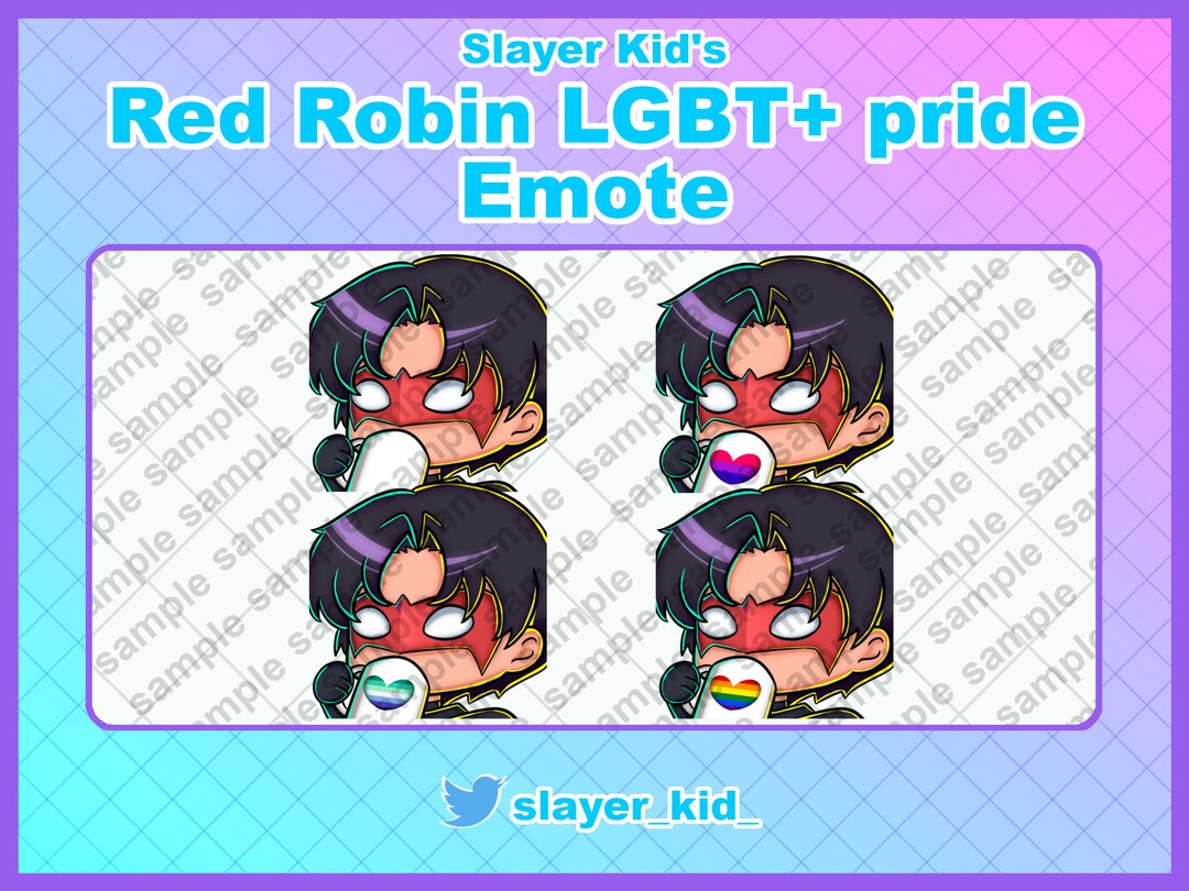 DC Red Robin LGBTQ Pride Mug Twitch and Discord Emotes/emojis - Etsy