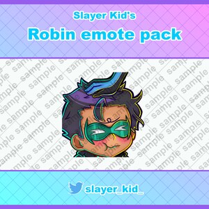 DC Robin (damian Wayne) Twitch and Discord Emote/emojis Pack - Etsy