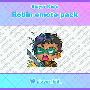 DC Robin (damian Wayne) Twitch and Discord Emote/emojis Pack - Etsy