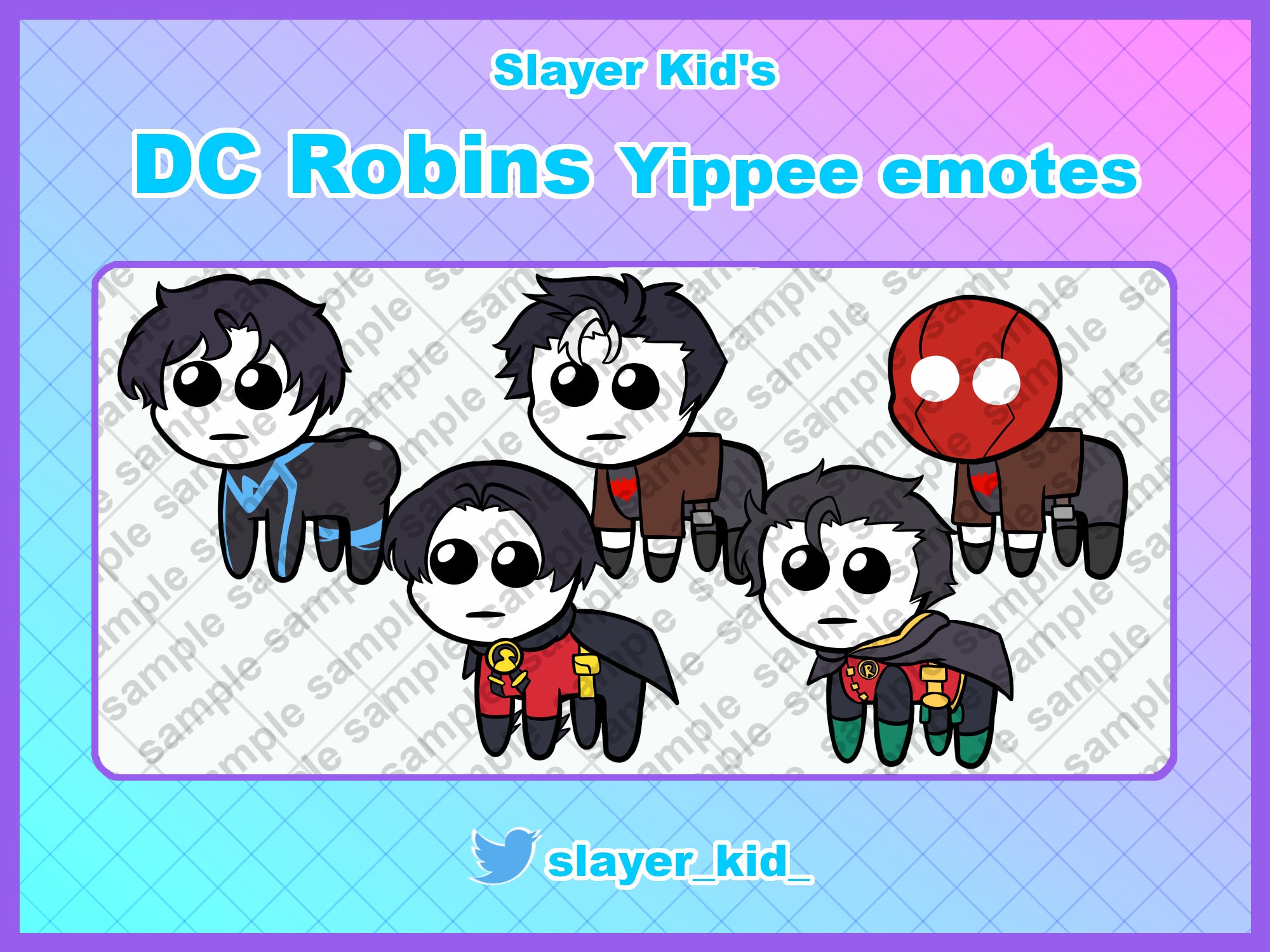 DC Robins Yippee Twitch and Discord Emotes/emojis Pack - Etsy