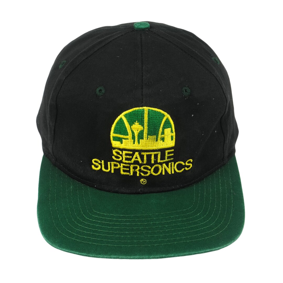 NBA (competitor) - Seattle Supersonics Embroidered Snapback Hat 1990s ...