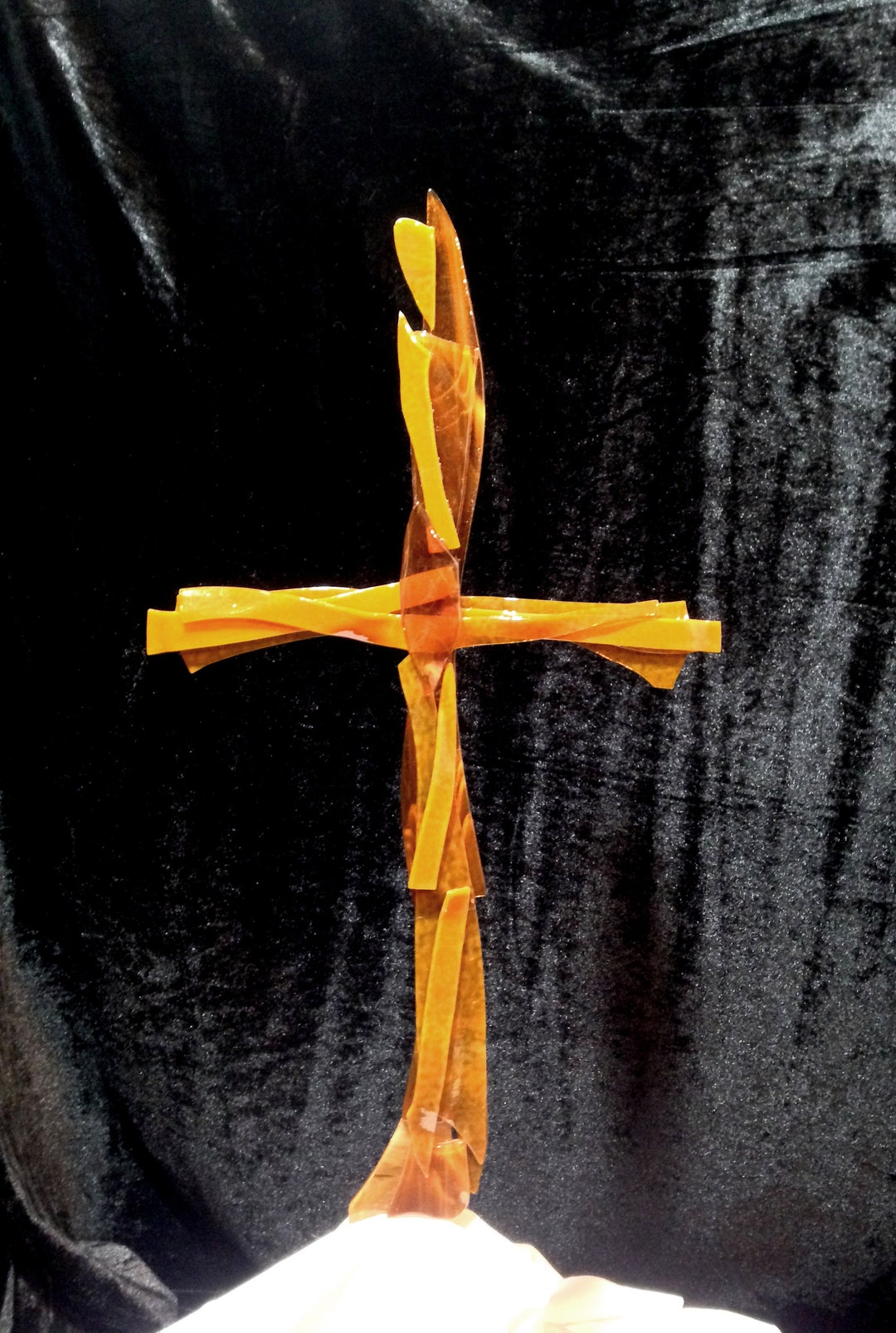Fused Glass Cross, Stained Glass Cross, Glass Wall Cross Decor, Fused ...