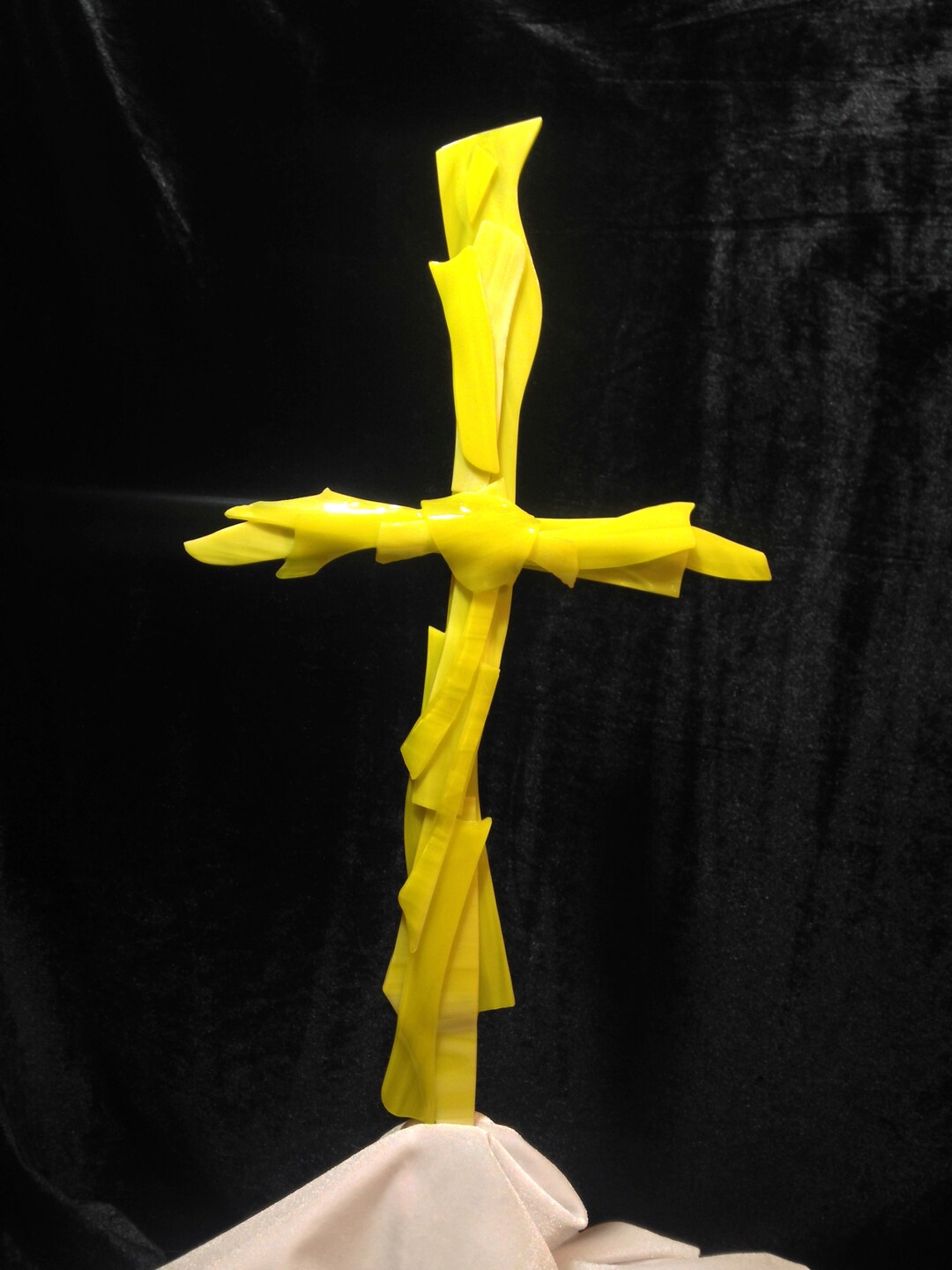 Fused Glass Cross, Stained Glass Cross, Glass Wall Cross Decor, Fused ...