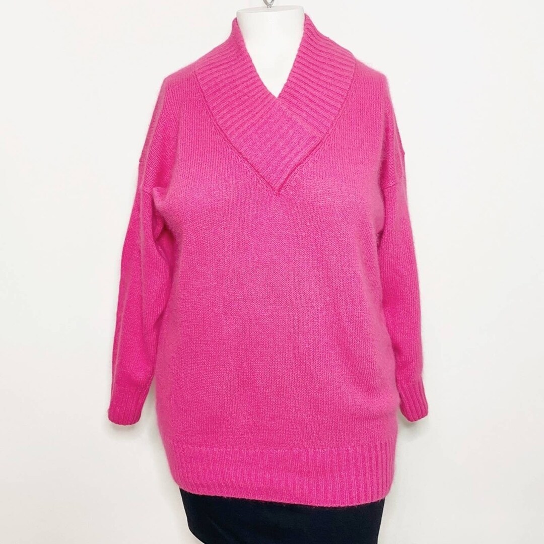 Vintage 80s Jason Maxwell Bright Pink Silk Angora Blend Sweater 2X - Etsy