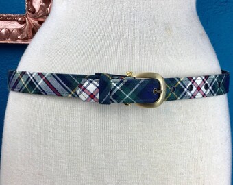Plaid Belt - Etsy