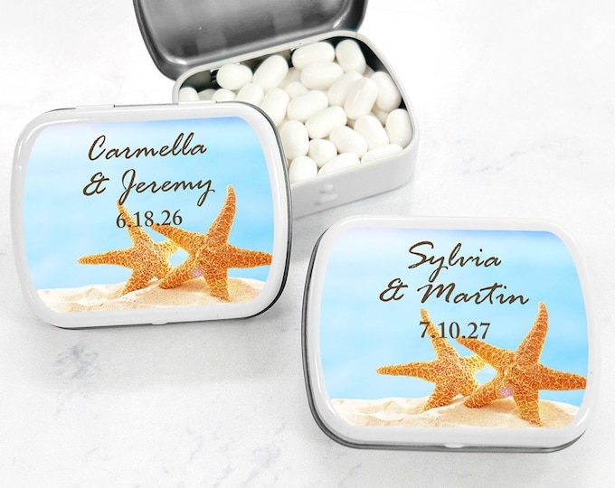 Starfish Birthday Beach Themed Mint Tins Birthday Decor Milestone ...
