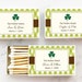 Set of 50 Personalized Matchbox With Labels Irish Shamrock Checkered ...