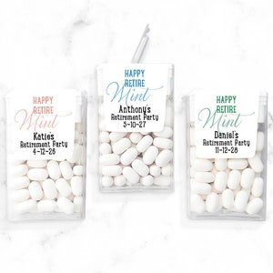Happy Retire-mint Personalized Tic Tac® Mint Candy Labels or With Candy ...