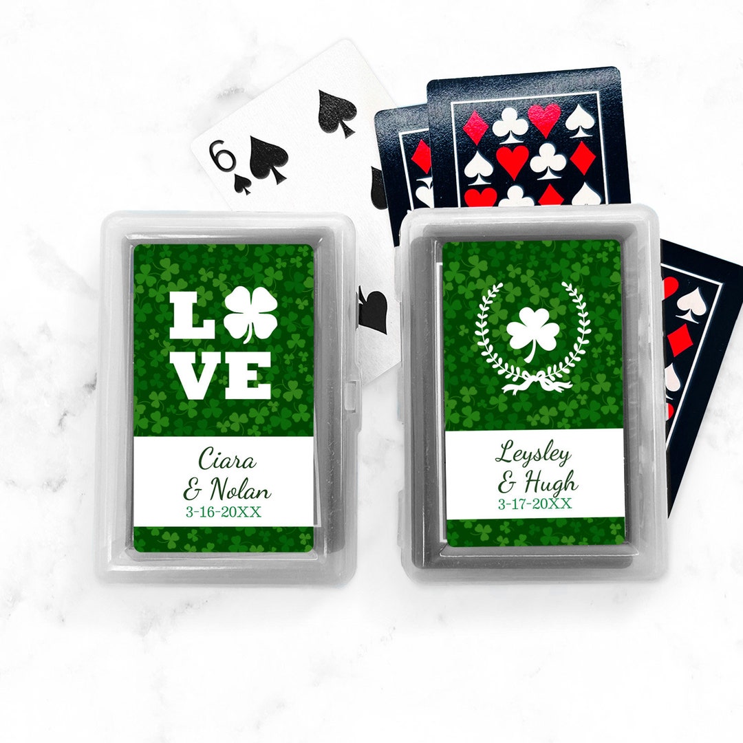 Set of 10 Personalized Playing Cards Favors With Irish Wedding Party ...
