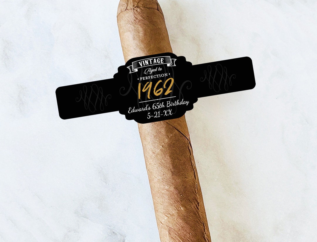 Set of 14 Personalized Cigar Favor Vintage Aged to Perfection Labels ...