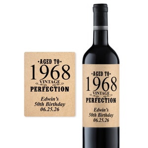 Set of 10 Labels & Stickers Only for Wine Bottles and Champagne Aged to ...