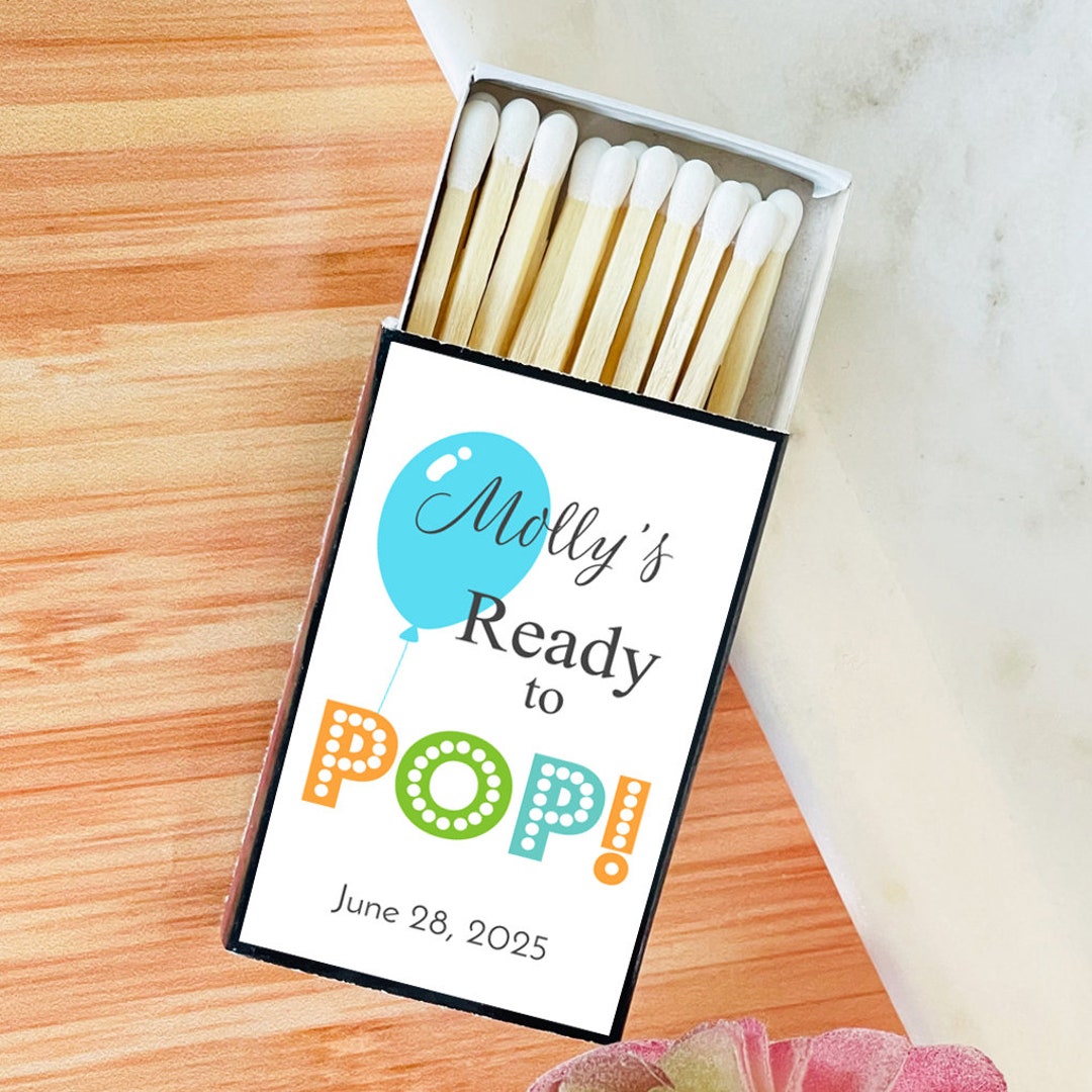 Ready to Pop Personalized Matchbox With Labels, Personalized Baby ...