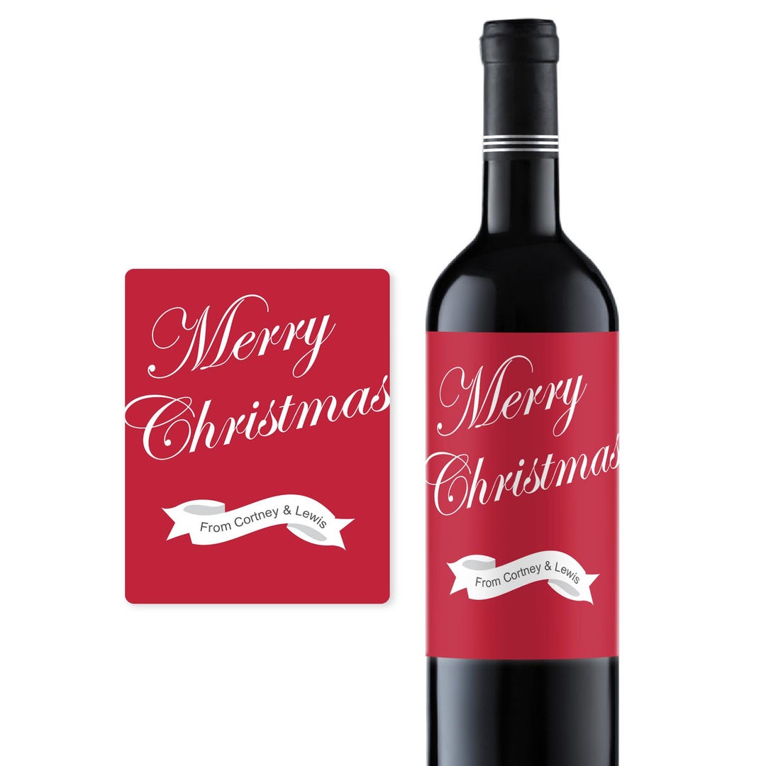 Happy Holidays Labels & Stickers Only for Wine Bottles and Champagne ...