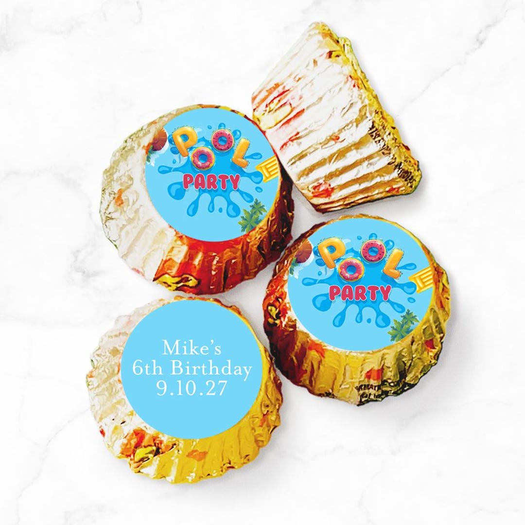 Splish Splash Pool Party Personalized Reese's Peanut Butter Cups Minis ...