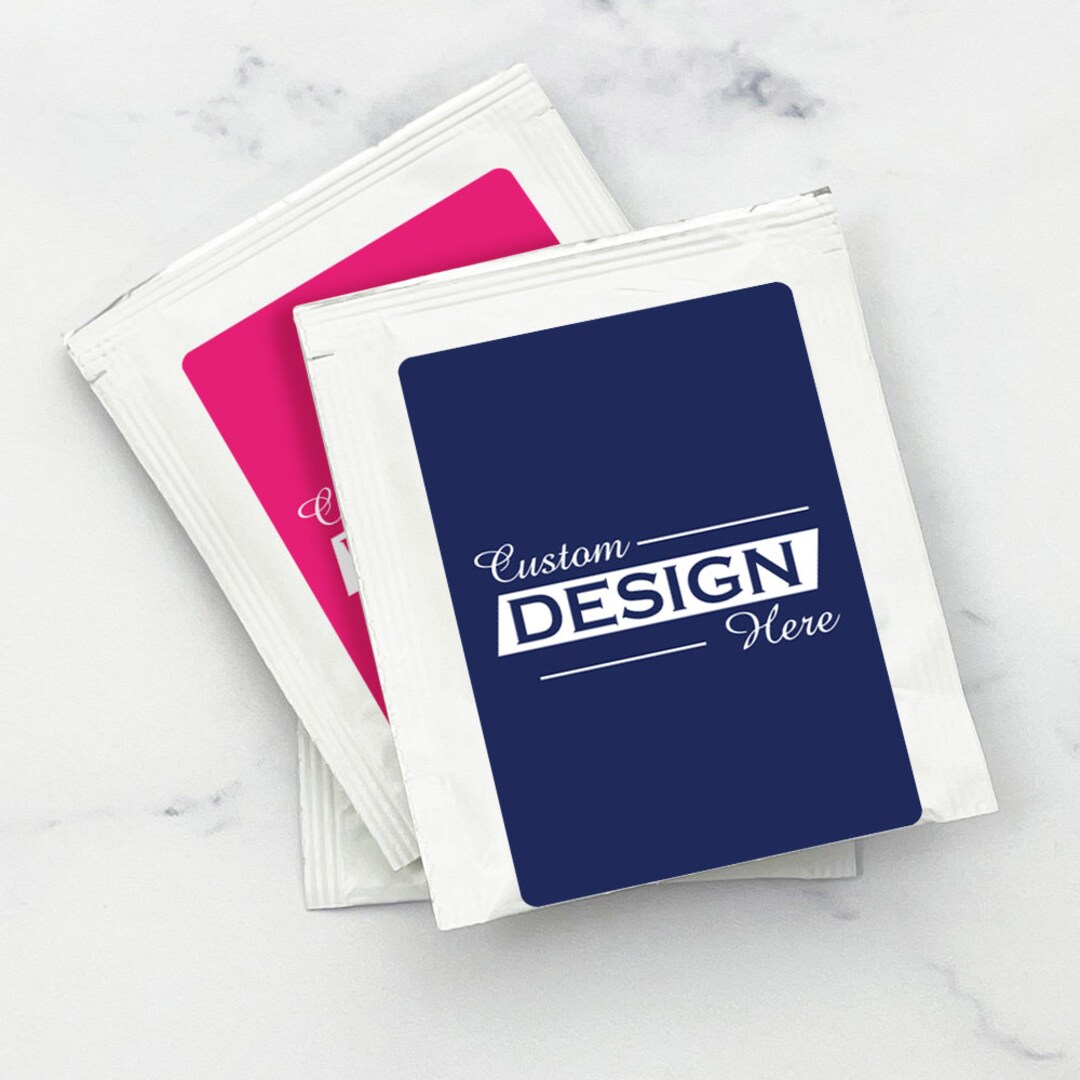 Set of 16 Personalized Tea Bag LOGO Design Favors, Your Own Design Tea ...