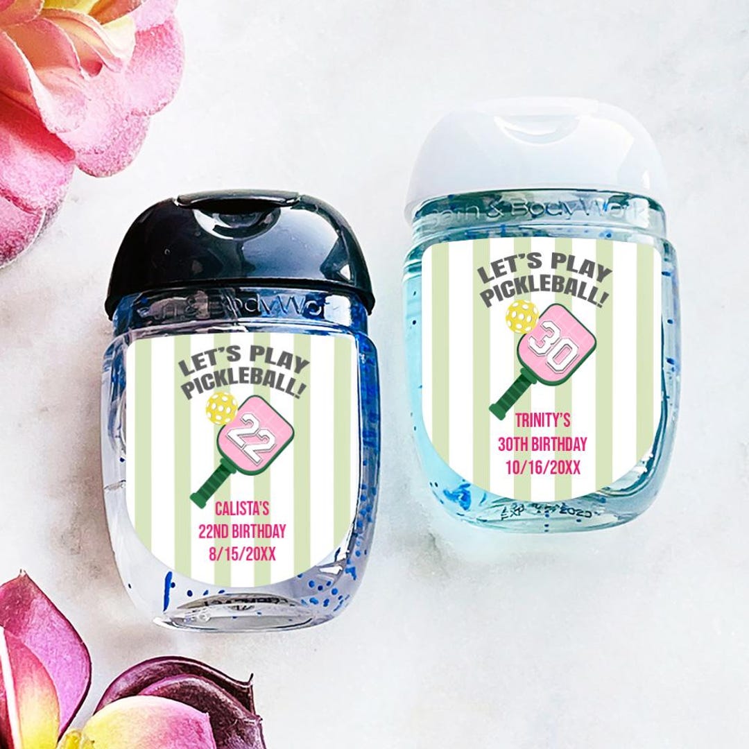 Pickleball Birthday Personalized Label Stickers, Personalized ...