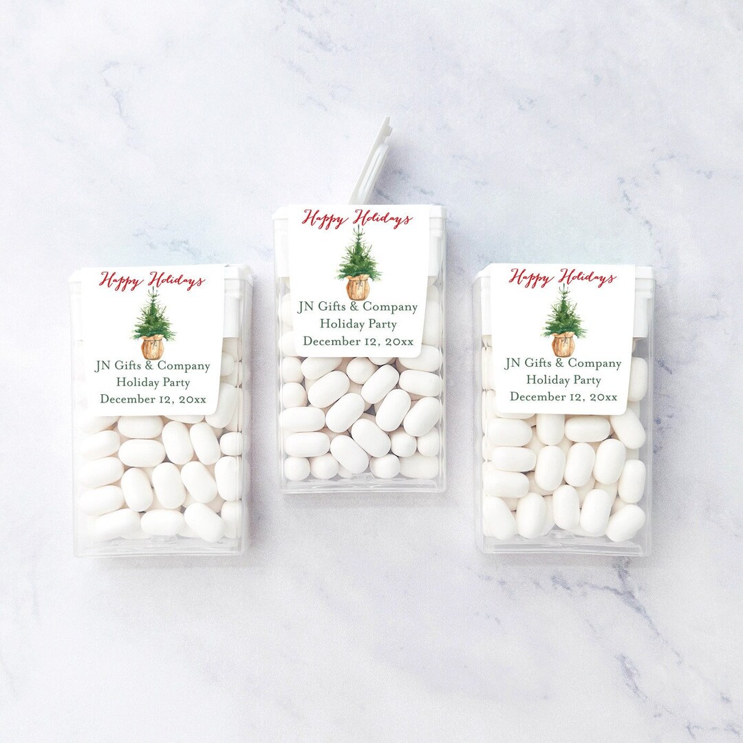 Personalized Tic Tac® Mint Candy Labels or With Candy Christmas Tree ...