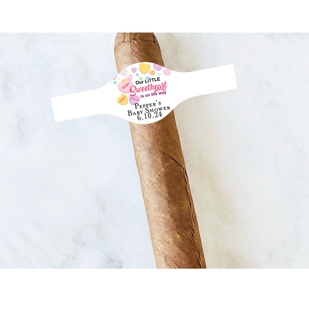 Set of 14 Personalized Cigar Favor Labels Baby Our Little Sweetheart ...