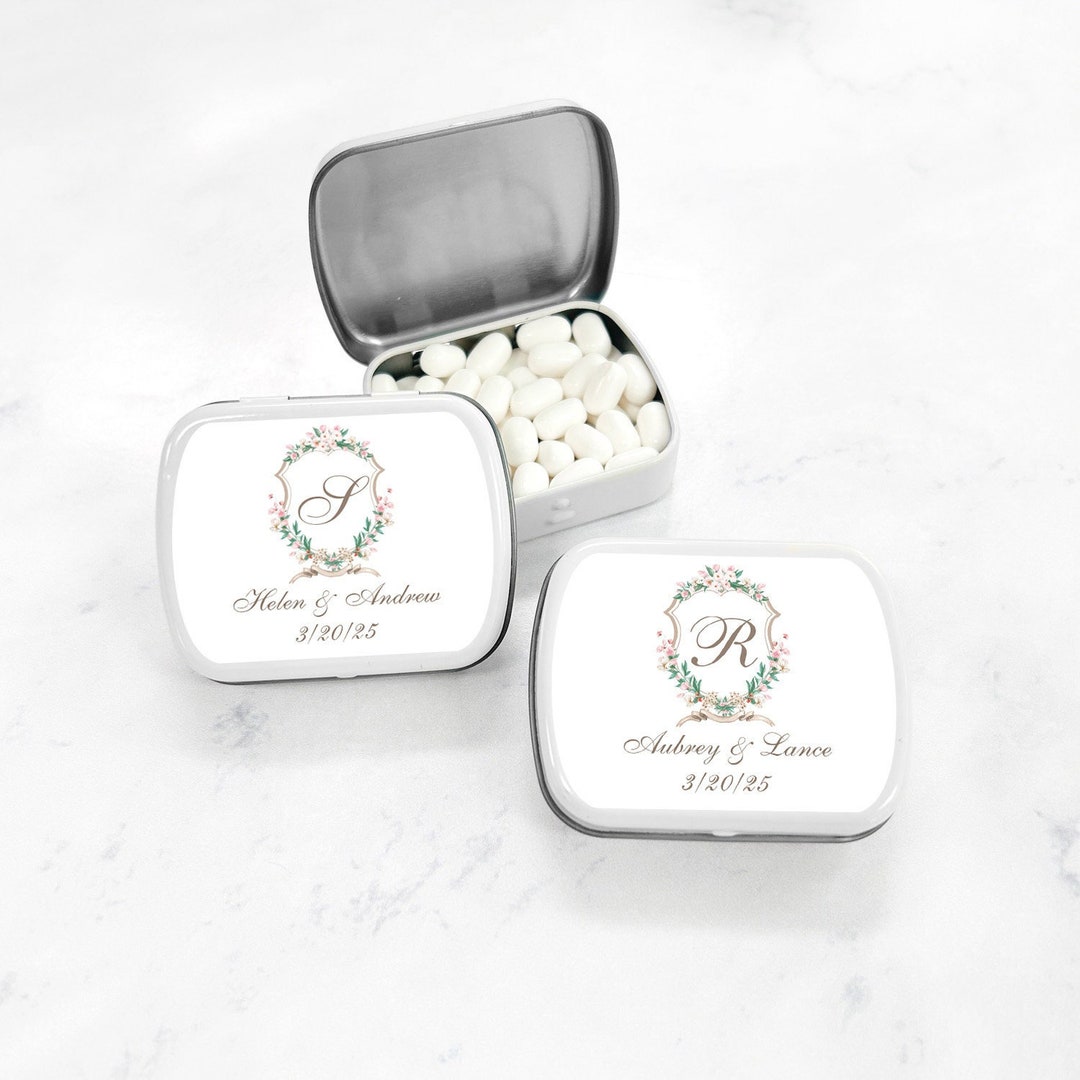 Rustic Floral Personalized Favor Tins Party Favor Tins DIY Kit 855 ...