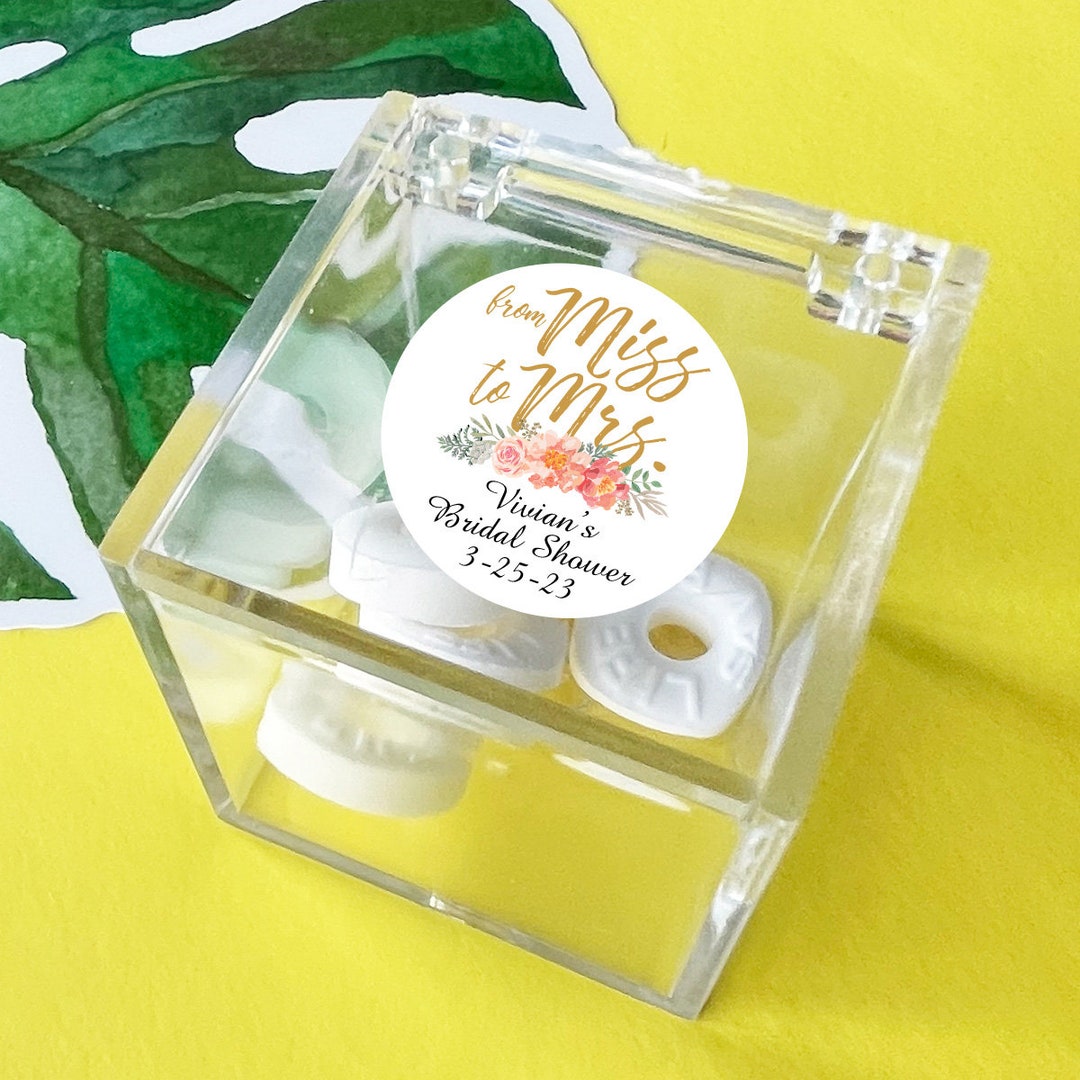 Set of 12 // Personalized Acrylic Square With Labels From - Etsy