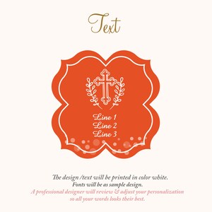Baptism Bautizo Personalized Fancy Square Shaped Labels Stickers ...