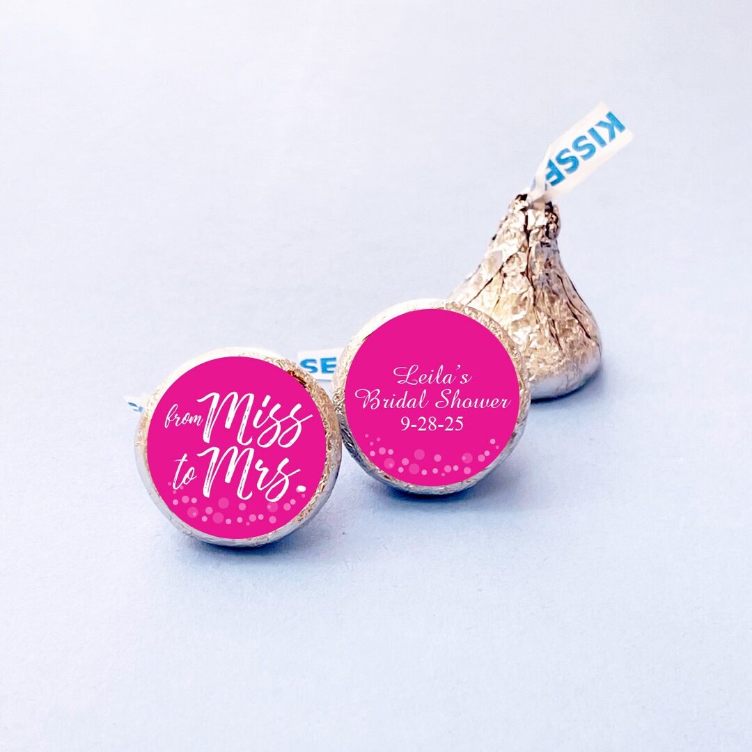 Bridal Shower Personalized Kisses, Completely Assembled Bridal Shower ...