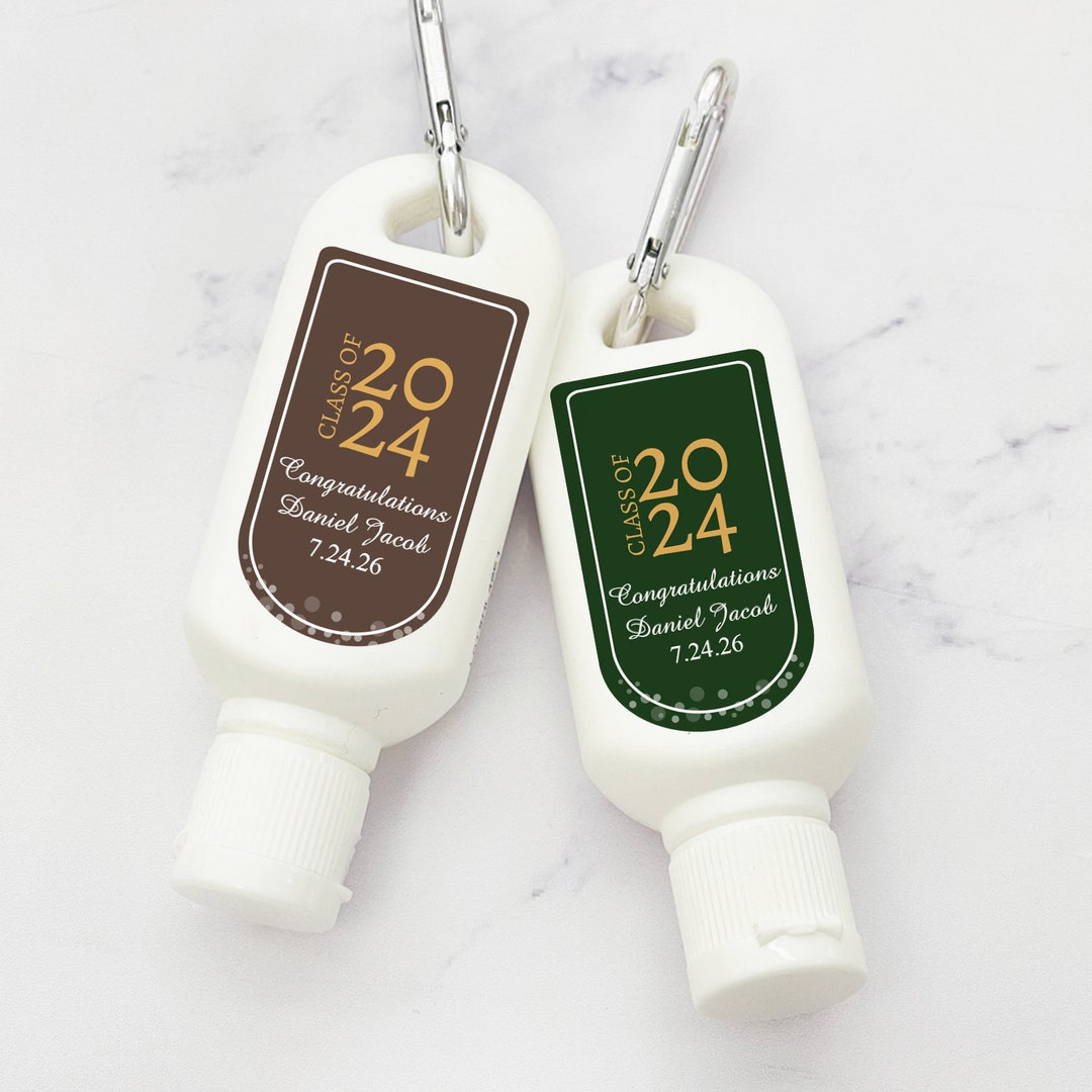 Set of 12 Graduation Mini Personalized Sunscreen With SPF30 With ...