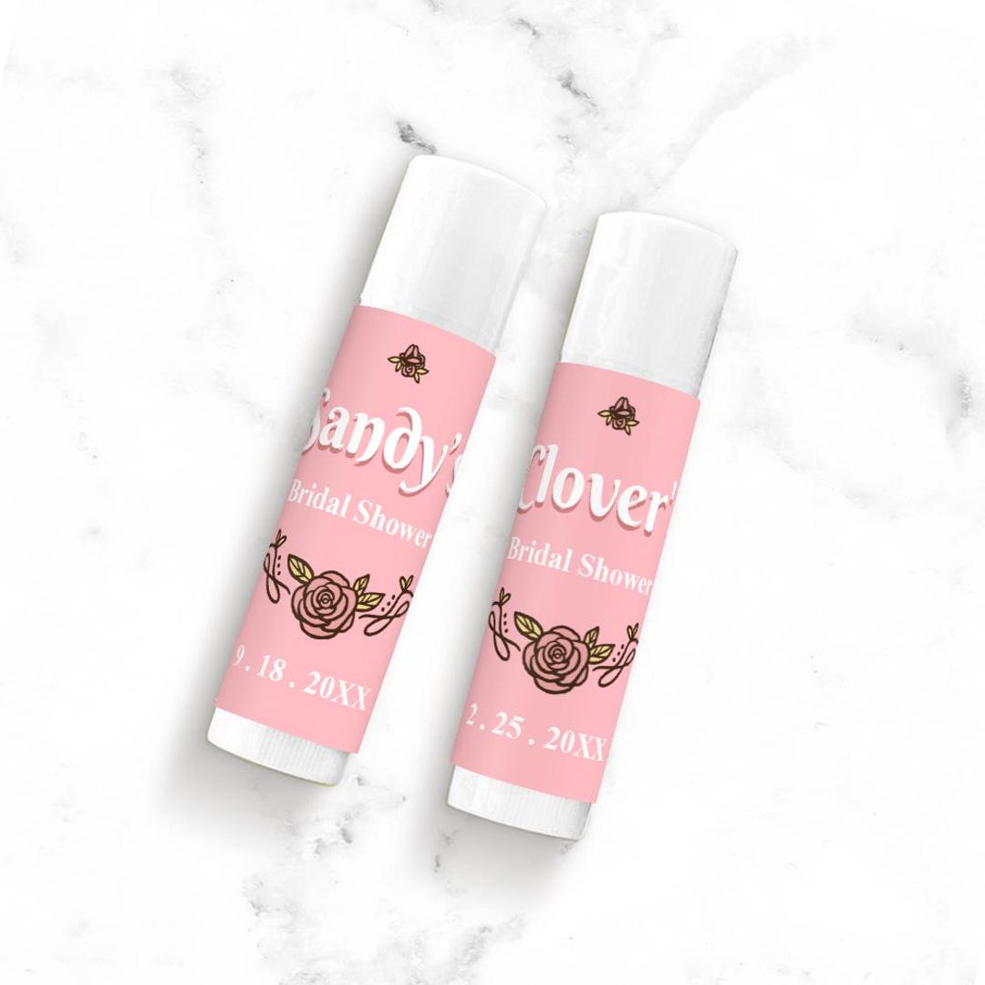 Bridal Shower Personalized Lip Balm Favors, Personalized Bridal Shower ...