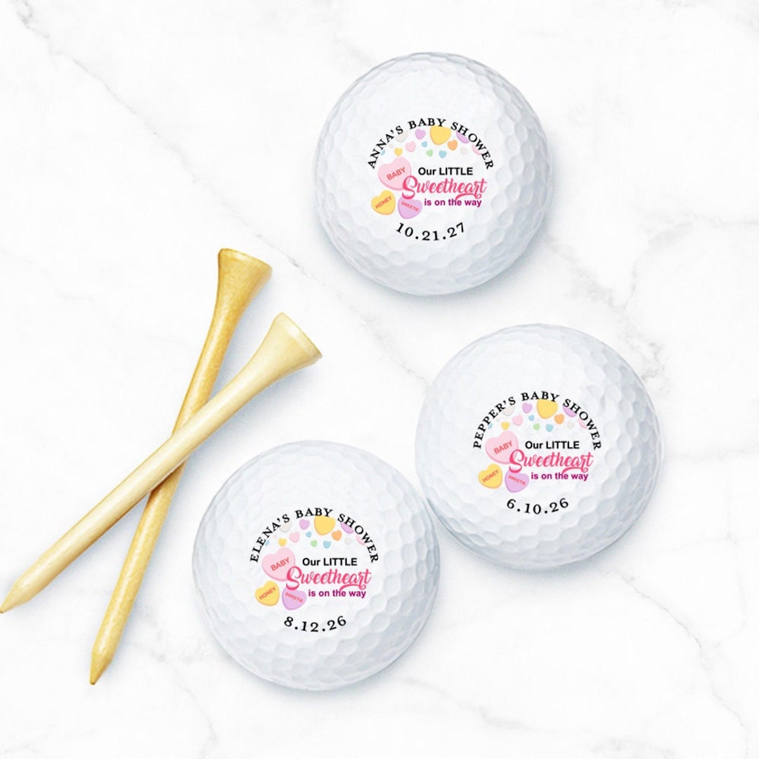 Personalized Golf Ball Favors, Set of 12, Our Little Sweetheart ...