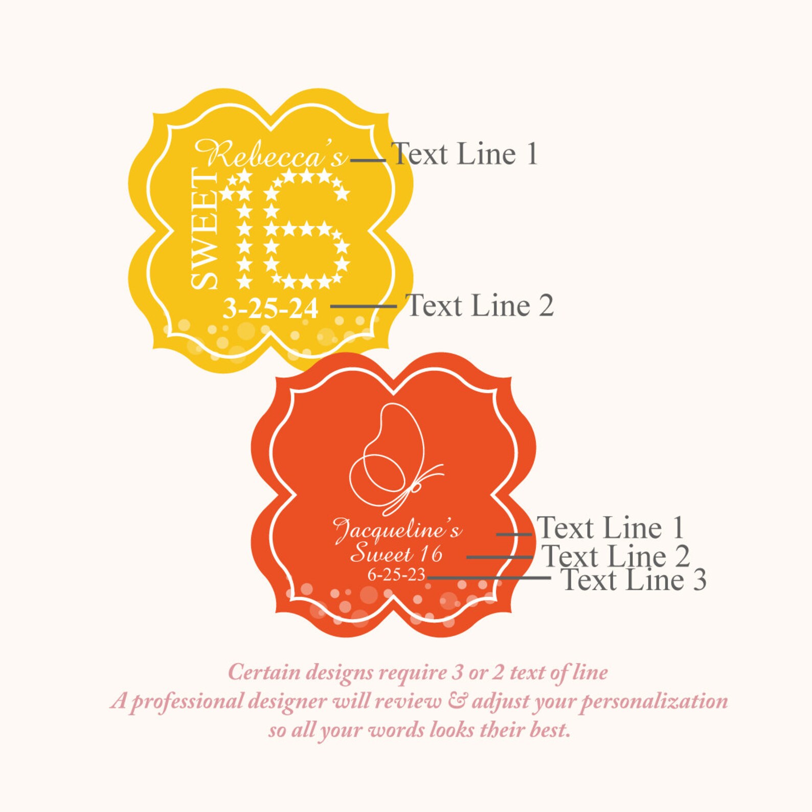 Set of 12 Mini Personalized Sunscreen With SPF30 - Sweet 16 Birthday ...