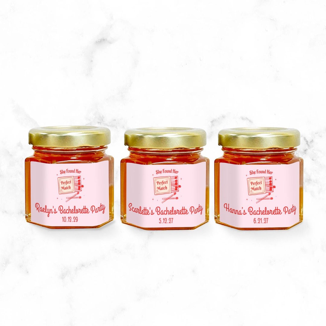 She Found Her Match Perfect Match Personalized Honey Jar Filled Bottles ...