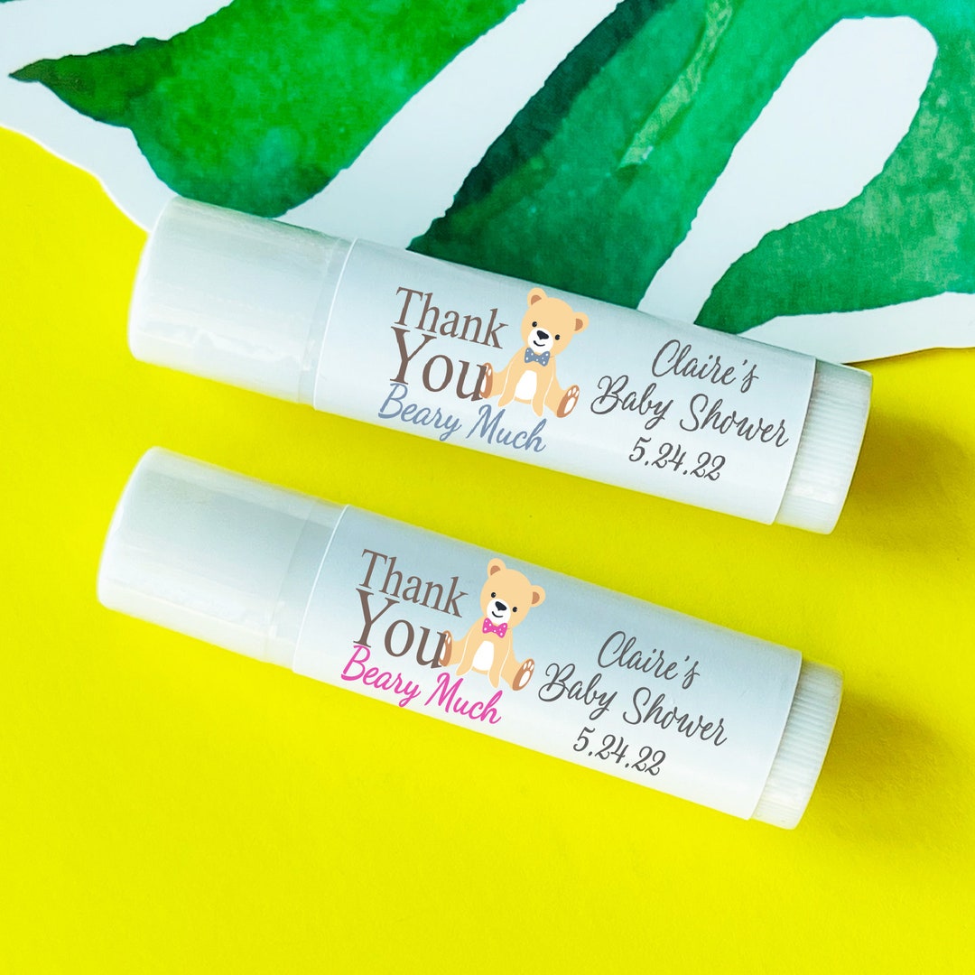 Set of 12 // Personalized Lip Balm Party Favors Thank You - Etsy