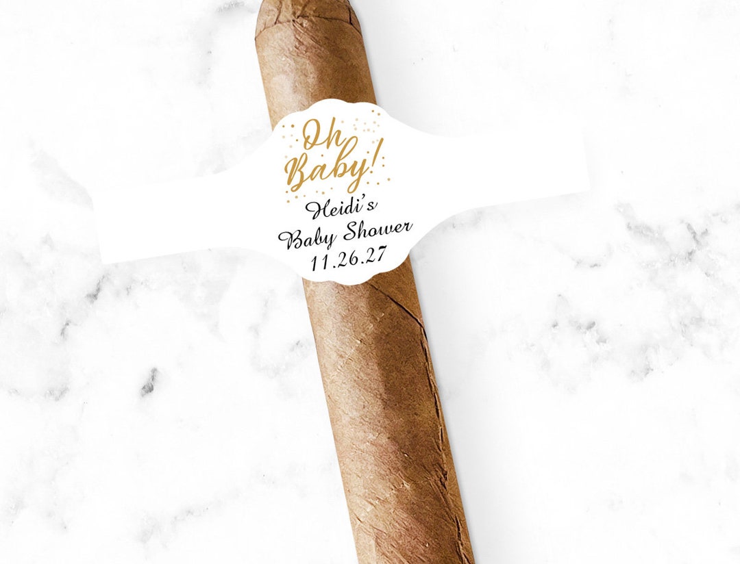 Set of 14 Personalized Cigar Favor Labels It's A Boy - It's a Girl - Oh ...