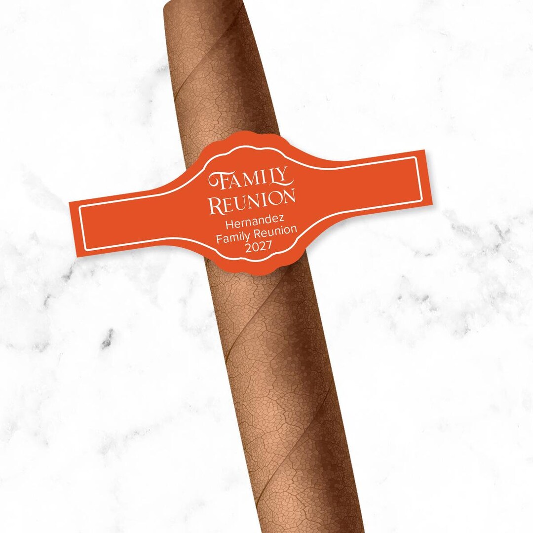 Family Relatives Reunion Personalized Cigar Favor Labels, Personalized ...