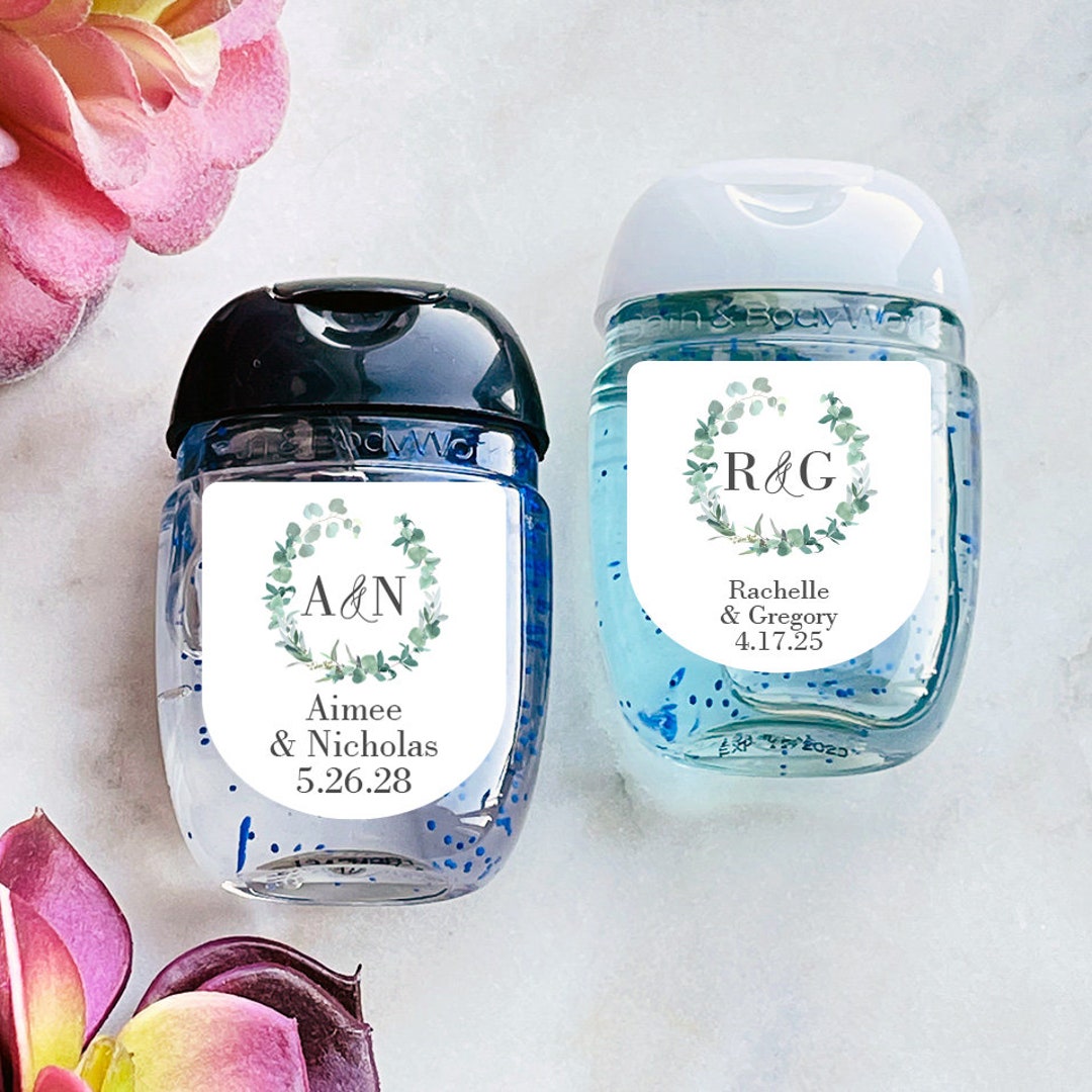 Eucalyptus Wreath Monogram Personalized Labels Stickers, Personalized ...