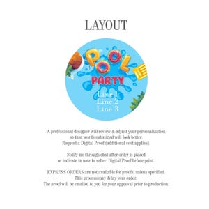Splish Splash Pool Party Personalized Life Savers, Personalized Pool ...