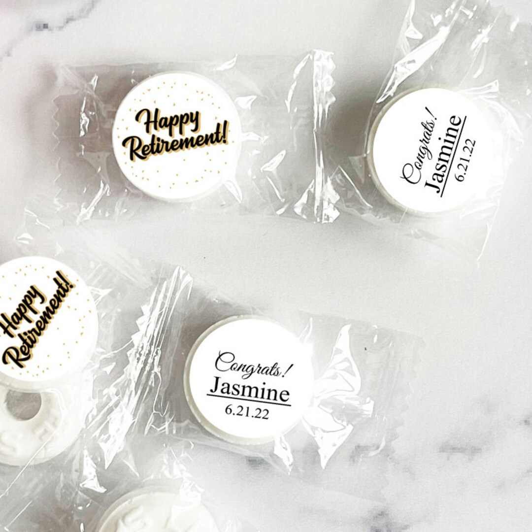 Happy Retirement Personalized Life Savers, Personalized Retirement ...