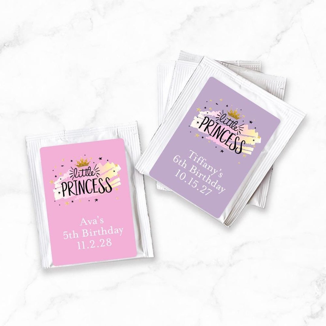Little Princess Personalized Tea Favors, Personalized Birthday Party ...