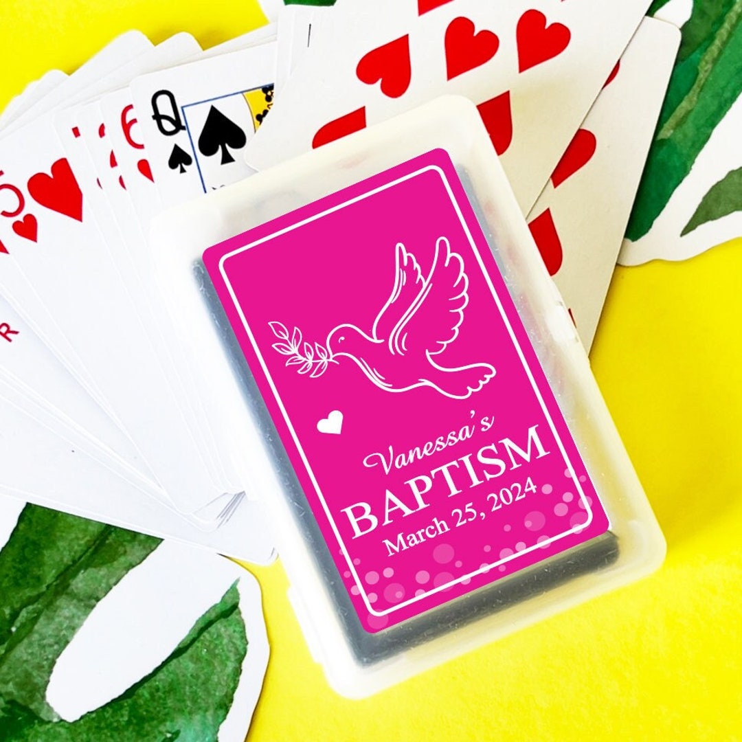 Set of 12 // Personalized Playing Cards Favors With Labels - Etsy