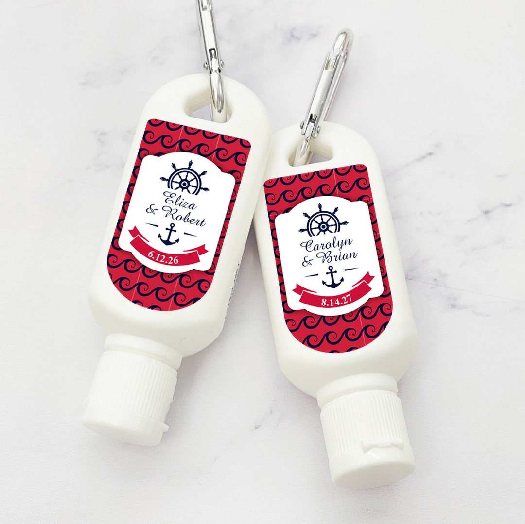 Ship's Helm & Anchor Mini Personalized Sunscreen SPF30, Nautical Beach ...