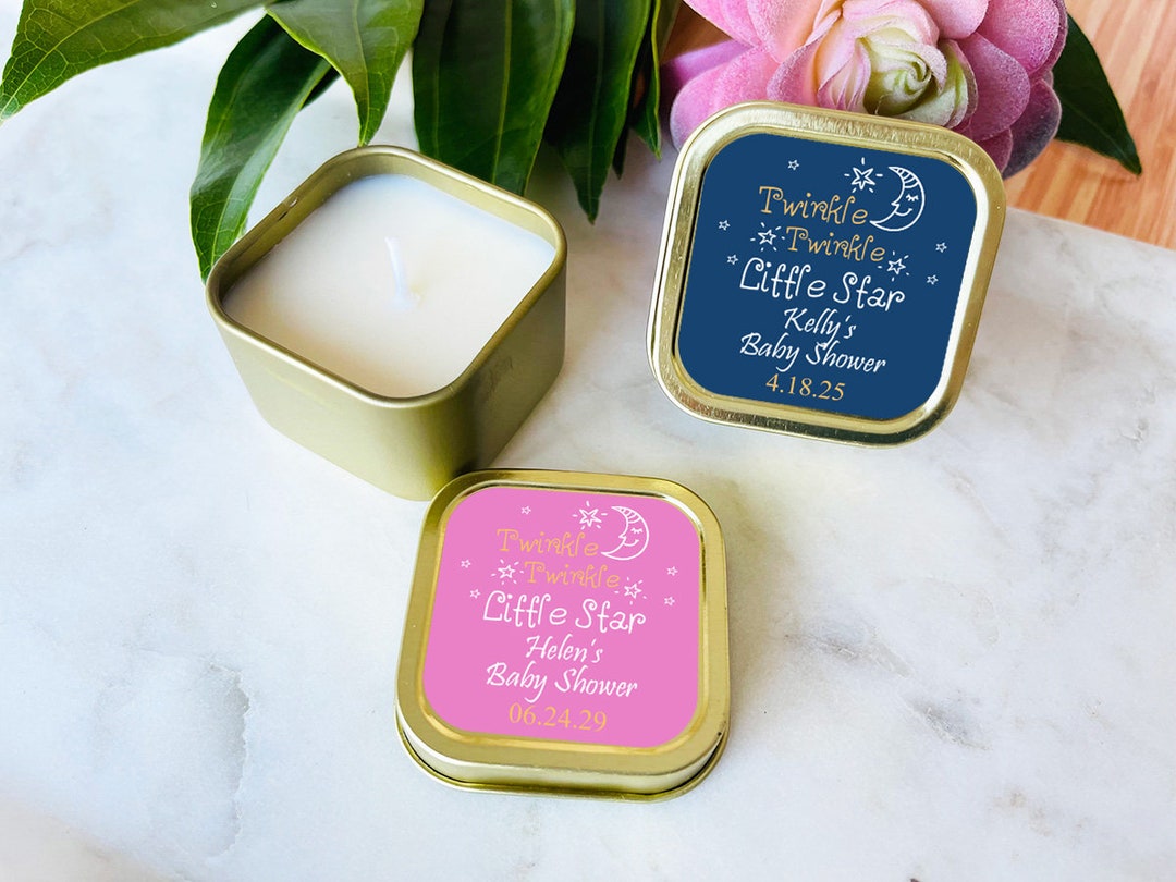Twinkle Twinkle Little Star Personalized Travel Candle Tin With Labels ...