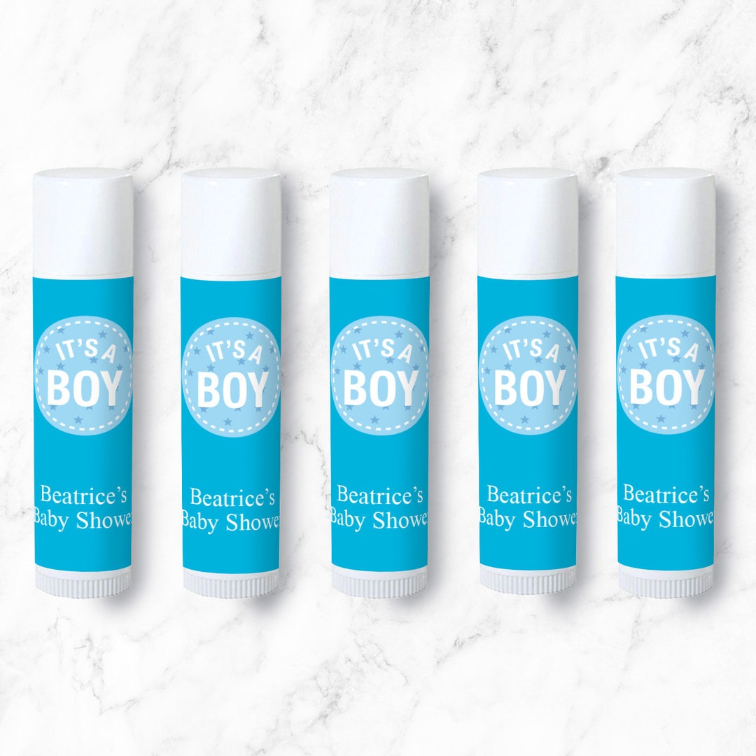 It's A Boy Favors Personalized Lip Balm, Personalized Baby Shower Lip ...