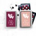 Set of 12 Personalized Playing Cards Favors With Two Connected Hearts ...
