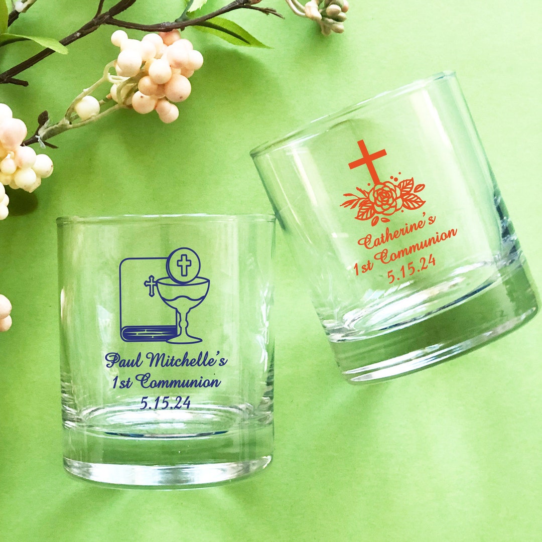 Set of 24 Personalized Custom Votive Holder Shot Glass - First Holy ...