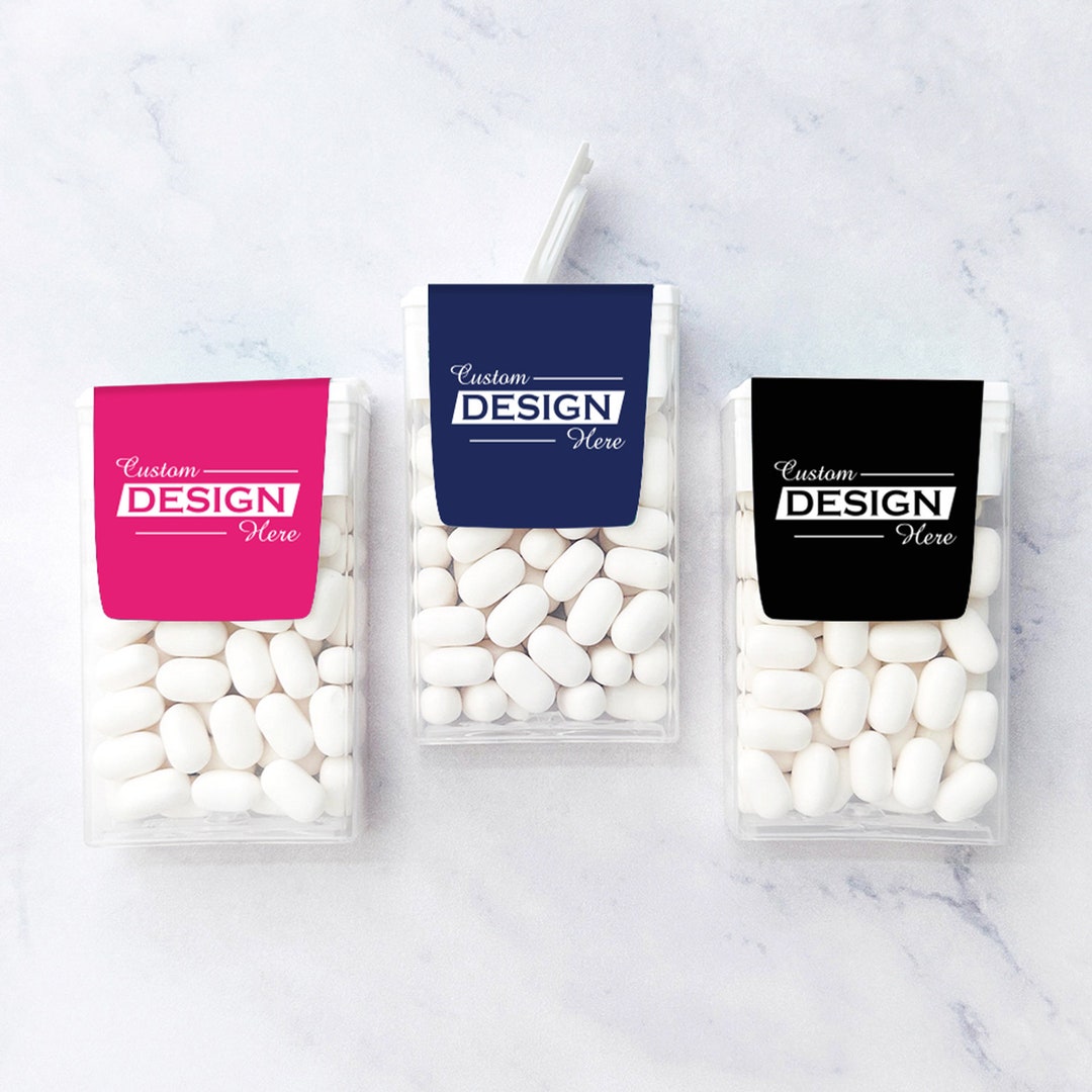 12 Pieces Personalized Tic Tac® LOGO Design Favors, Your Own Design Tic ...